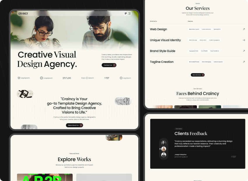 Craincy - Creative Agency Webflow Template | Flowzai